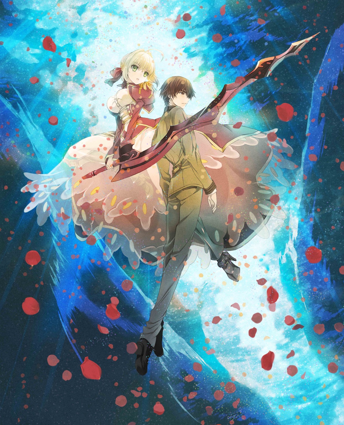 hosoi mieko fate/extra last encore kishinami hakuno saber extra armor heels see through sword ...